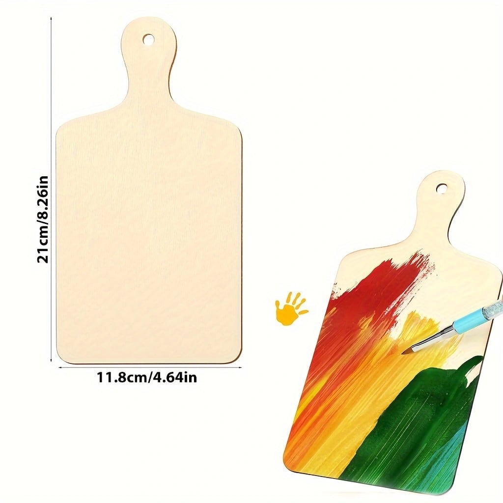 4pcs 21x11.8cm/8.26x4.64Inch Wooden Mini Cutting Board With Handle ...