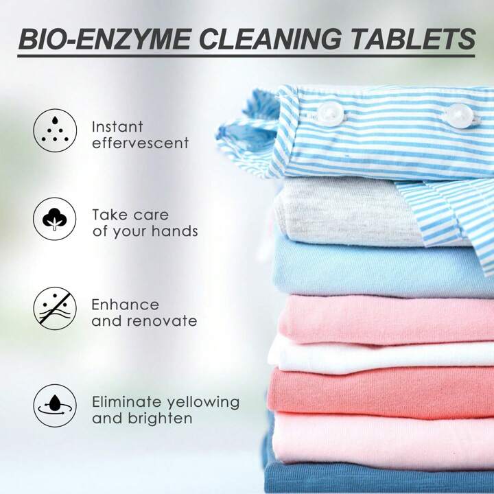 Bioenzyme Explosive Salt Effervescent Tablets To Clean Yellowed, Stubborn Stains And Coffee ...
