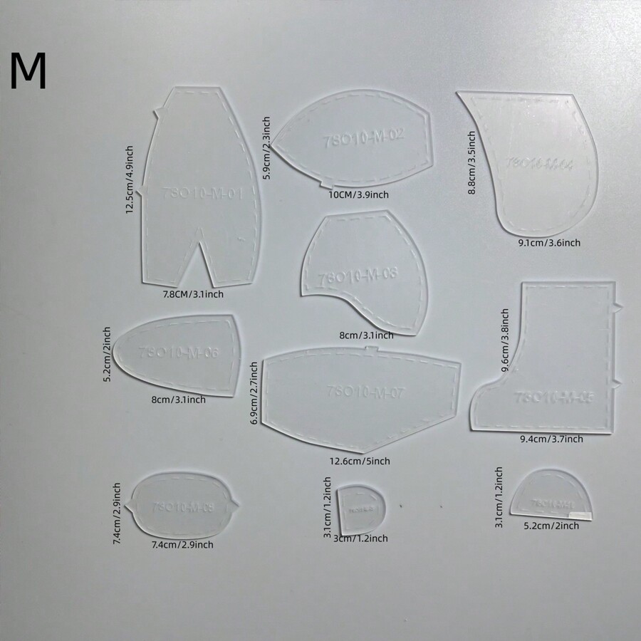 10pcs/Set Creative Memory Bear Shaped Sewing Template & Ruler Sticker ... 10pcs/Set Creative Memory Bear Shaped Sewing Template & Ruler Sticker ...