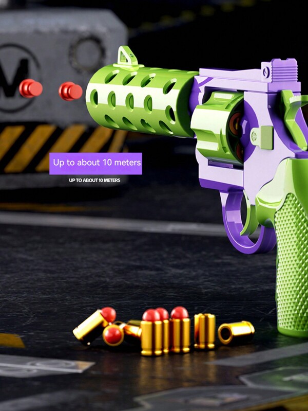 Manual Repeating Cartridge Ejecting Revolver Toy Gun With Soft Bullets ...