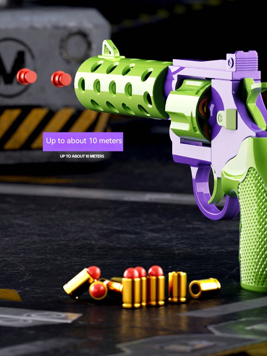 Manual Repeating Cartridge Ejecting Revolver Toy Gun With Soft Bullets ...