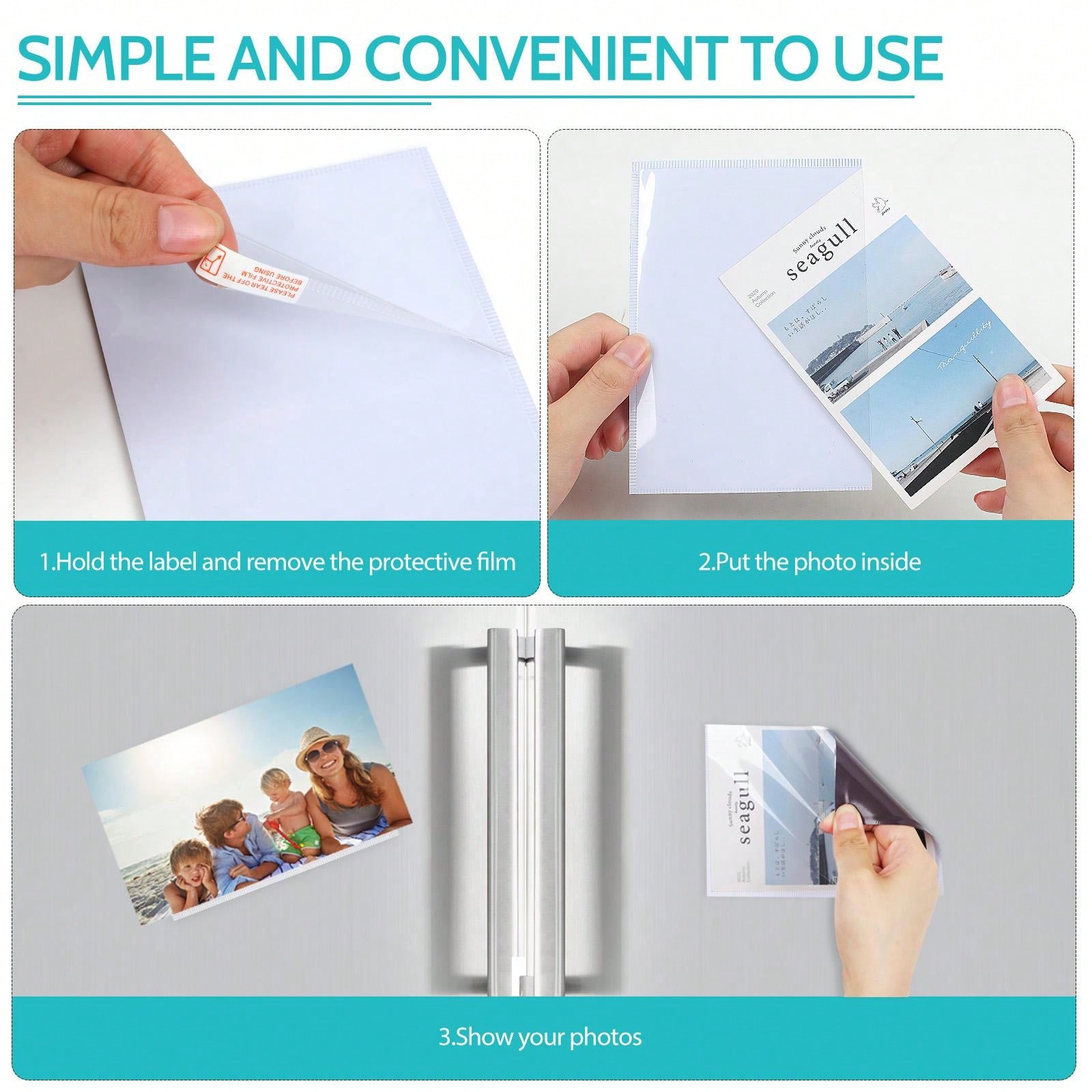 6 Pack Magnetic Picture Frame , Magnetic Frame With White Border ...