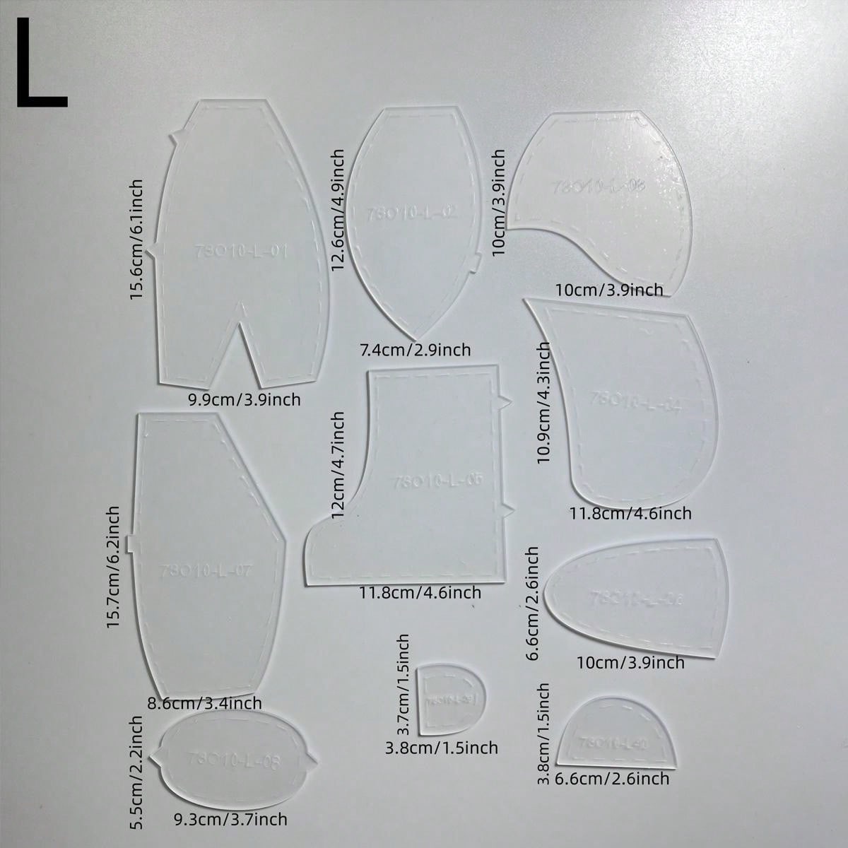 10pcs/Set Creative Memory Bear Shaped Sewing Template & Ruler Sticker ...