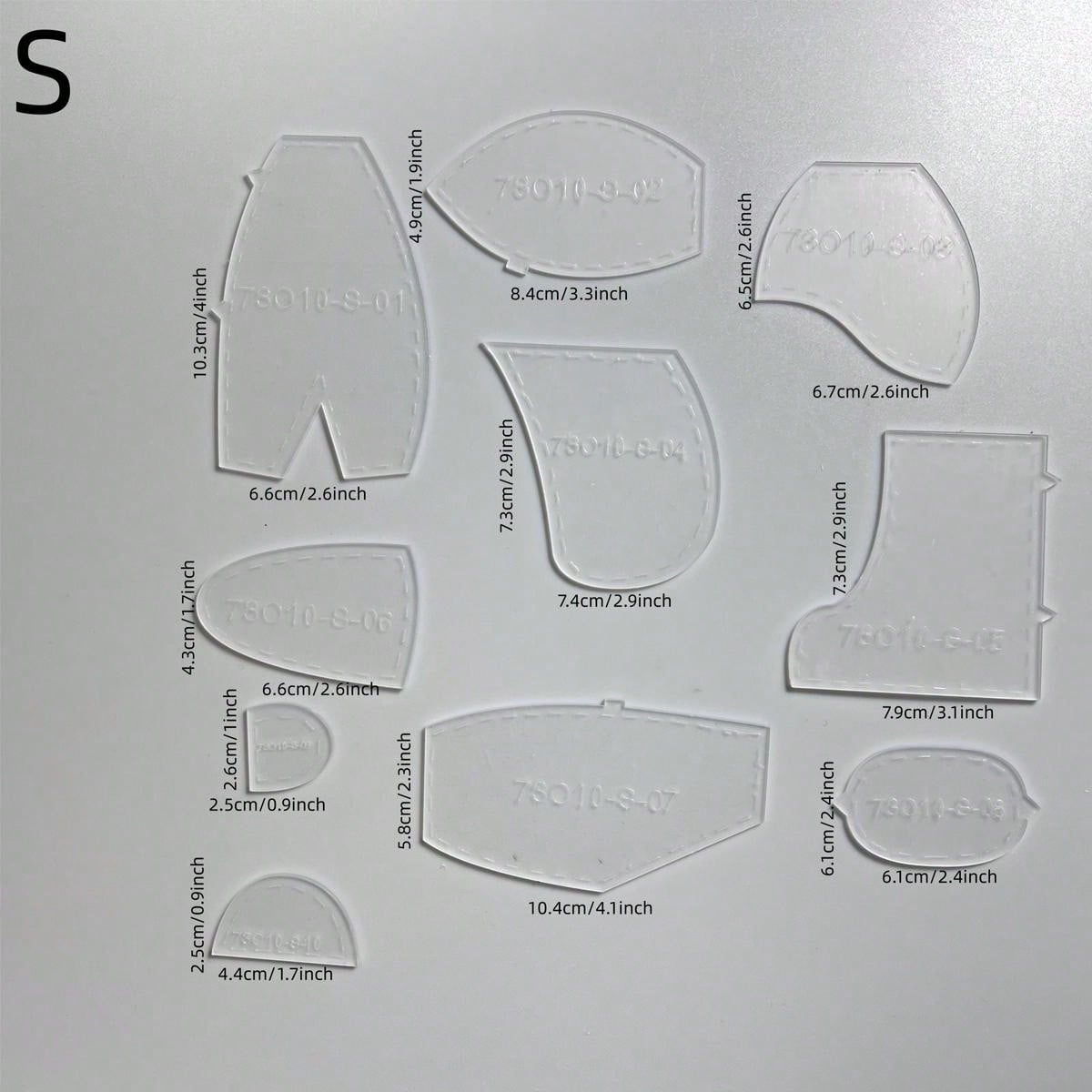10pcs/Set Creative Memory Bear Shaped Sewing Template & Ruler Sticker ... 10pcs/Set Creative Memory Bear Shaped Sewing Template & Ruler Sticker ...