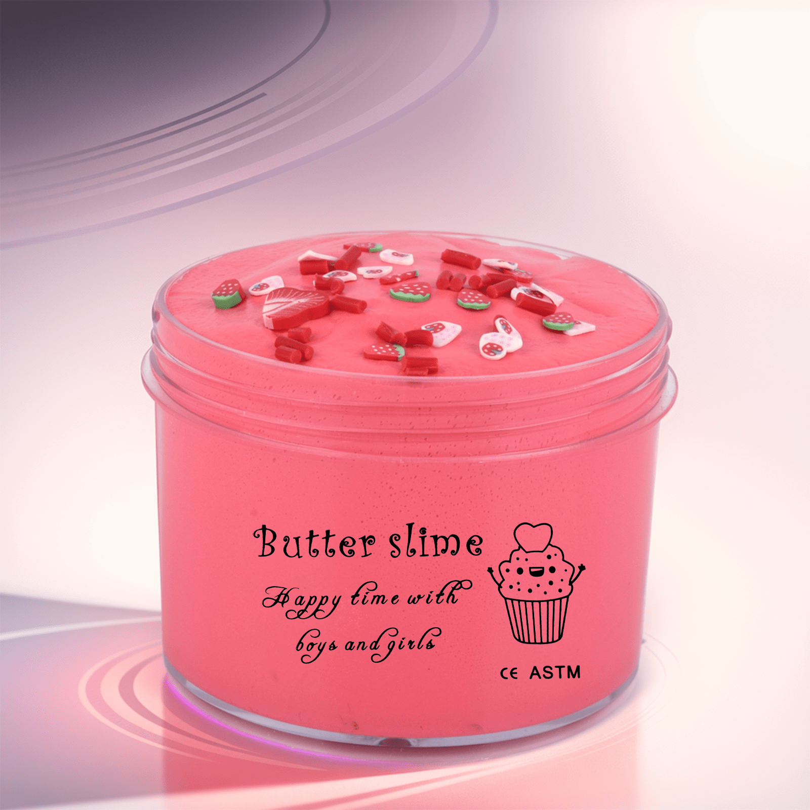 Mini Mantequilla Slime Actualizado, Rojo, Mantequilla De Fresa, Súper ...