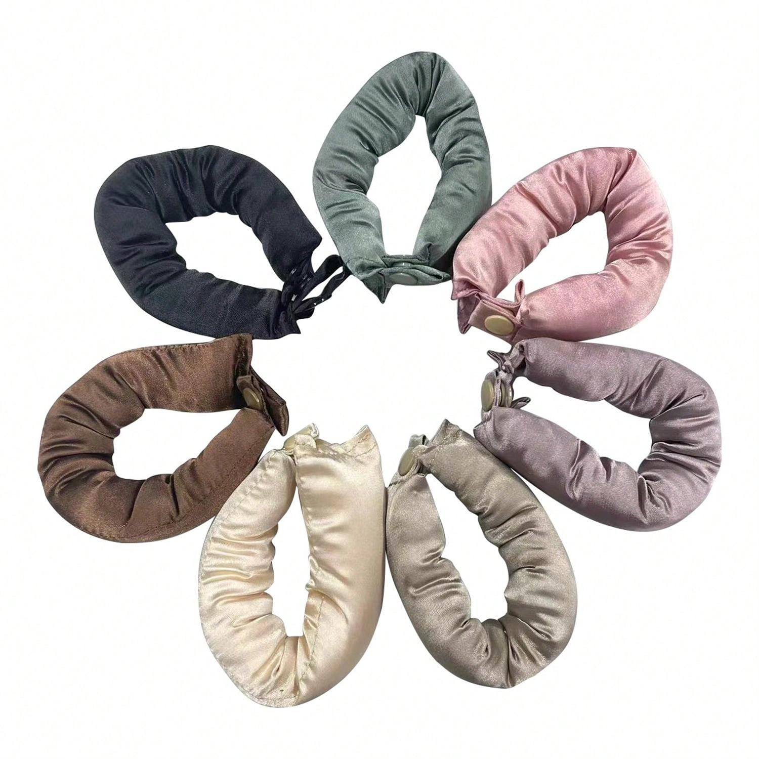 No-Heat Wand Bun Bons Curl Cap Set, Large Wave Sleep Lazy Curling Tool ...