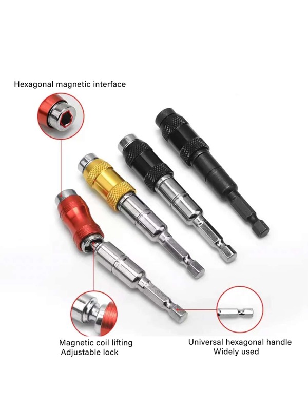 6.35mm Hexagonal Magnet Universal Joint Adapter With Self-Locking ...