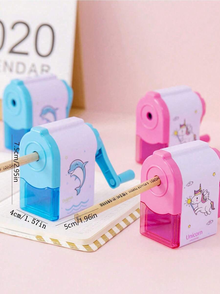 1pc Cartoon Unicorn Pattern Manual Pencil Sharpener, Creative Multi ...