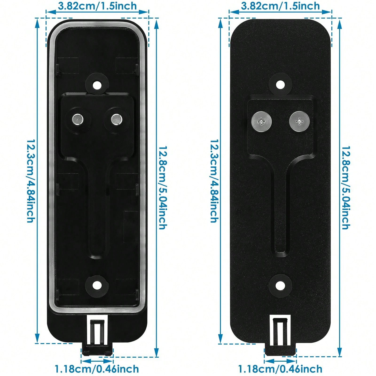 2Pcs Doorbell Backplate Set Plastic Doorbell Mounting Bracket With ...