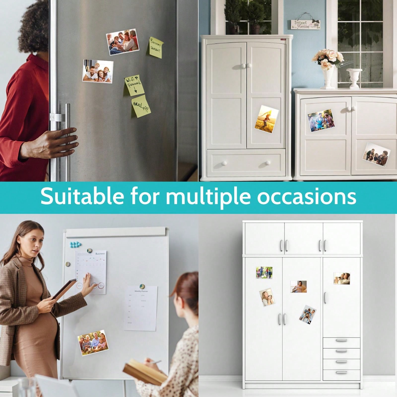 6 Pack Magnetic Picture Frame , Magnetic Frame With White Border ...