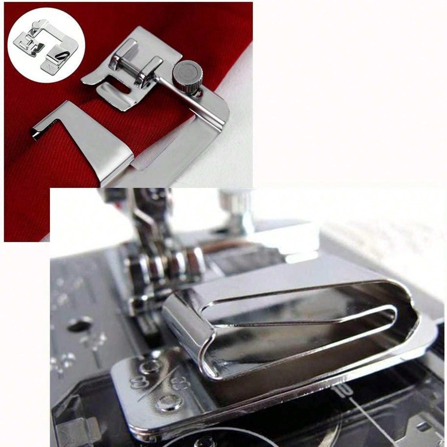 1Piece Wide Rolled Hem Pressure Foot Sewing Machine Presser Foot Hemmer ...