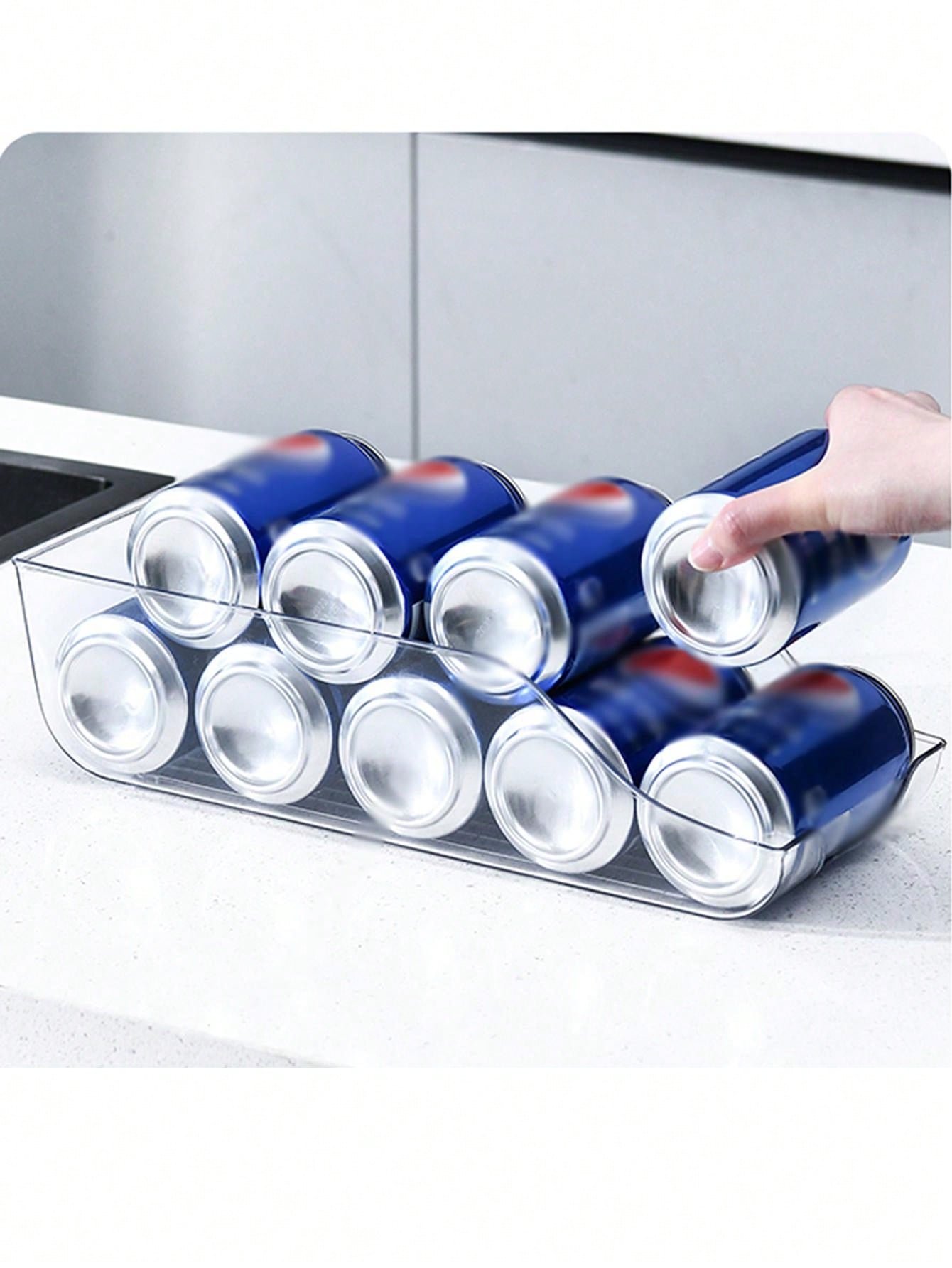 1/2pcs Stackable Refrigerator Beverage Storage Box, Soda Can Beverage ...