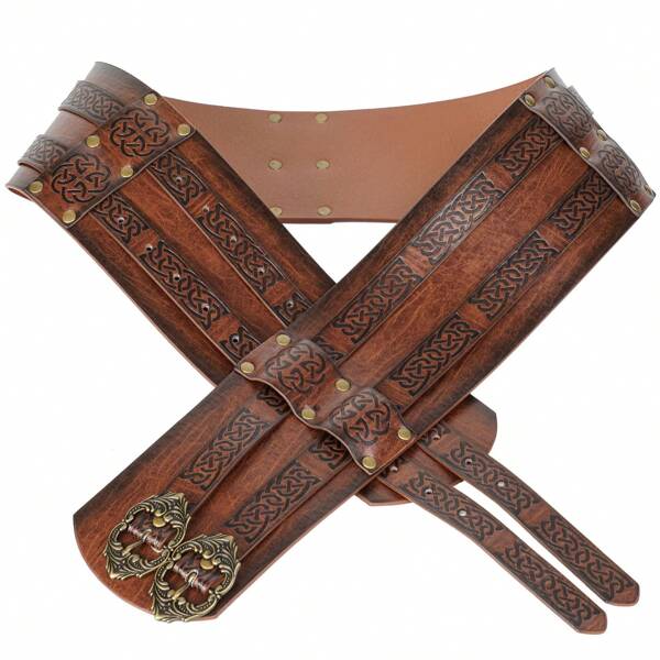 Viking Wide Belt, Medieval Faux Leather Armor Belt Knight Corset Belt ...