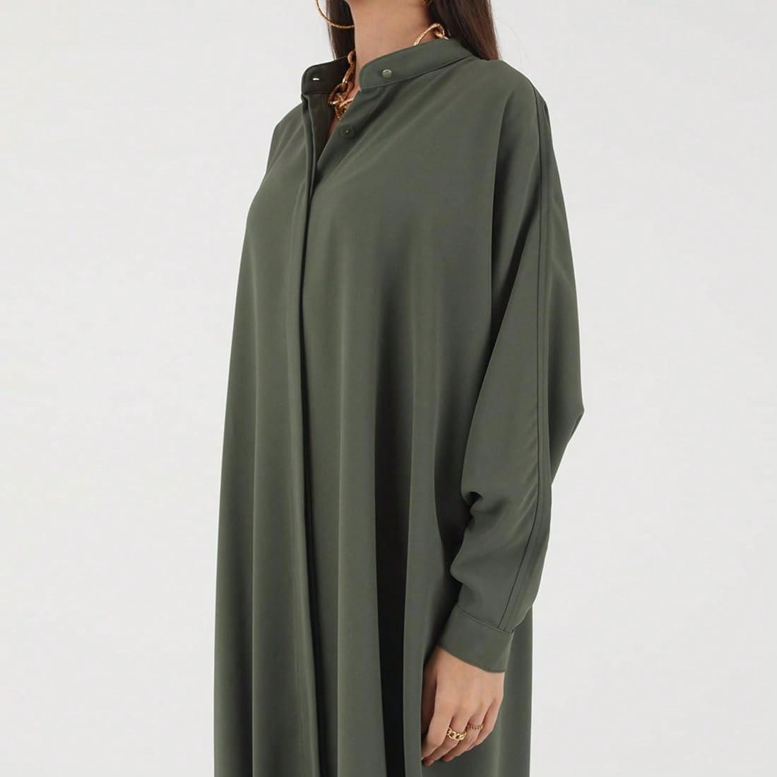 1 Set Batwing Cloak And Chiffon Scarf, Women's Solid Color Bat Sleeve ...