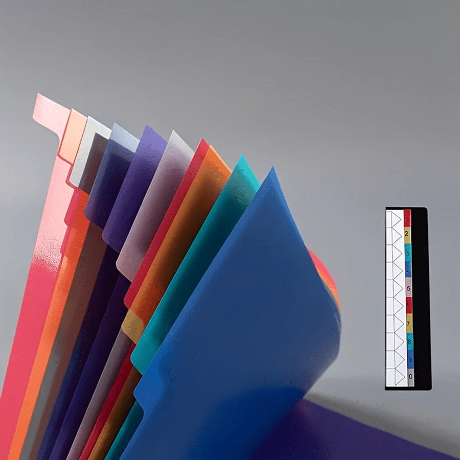 10 Sheets A4 Multi-Color Numbered Dividers & Digit Divider Pages ...