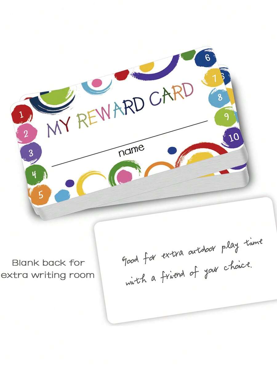 50pcs Slogan Graphic Creative Children Behavior Incentive Reward Card ...
