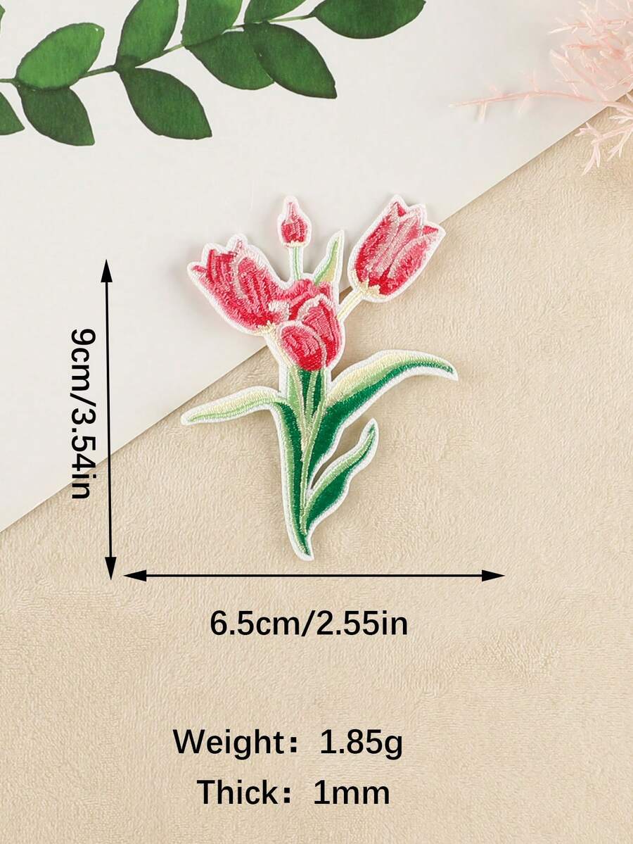 Embroidered Badge Emblem Cloth Hat Garment Diy Sticker Flower Patch Set ...