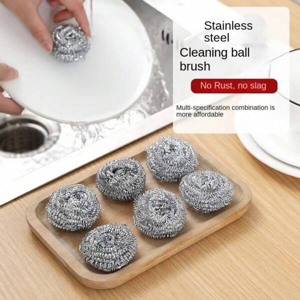 Durable Stainless Steel Pot Scrubbers For Kitchen Cleaning, Set Of 6 ...