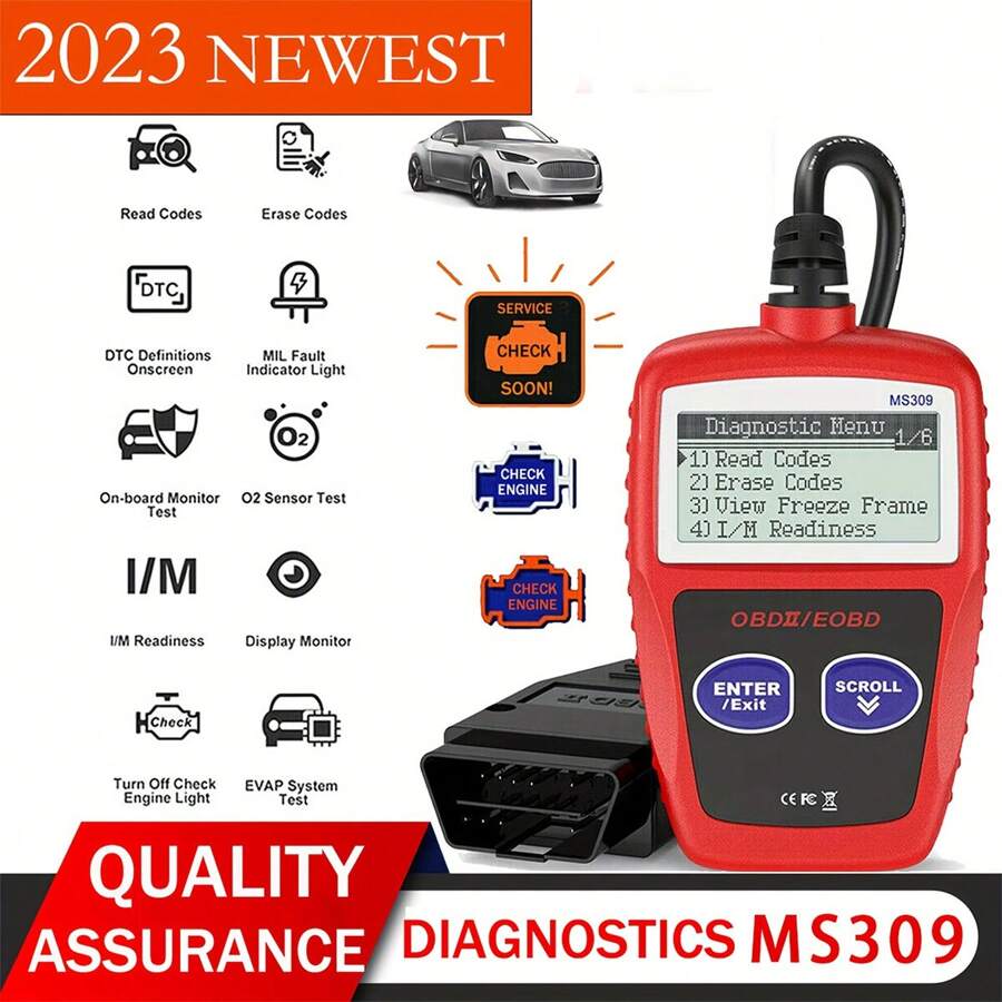 Unlock Your Car's Hidden Secrets: MS309 OBD2 OBDII EOBD Fault Code ...