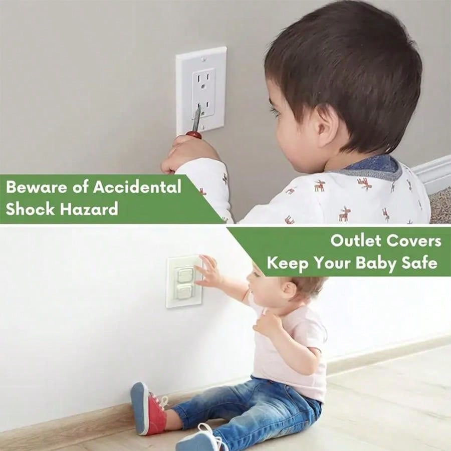 5pcs Baby Safety Socket Covers With 3 Pin Electric Shock Protection ...