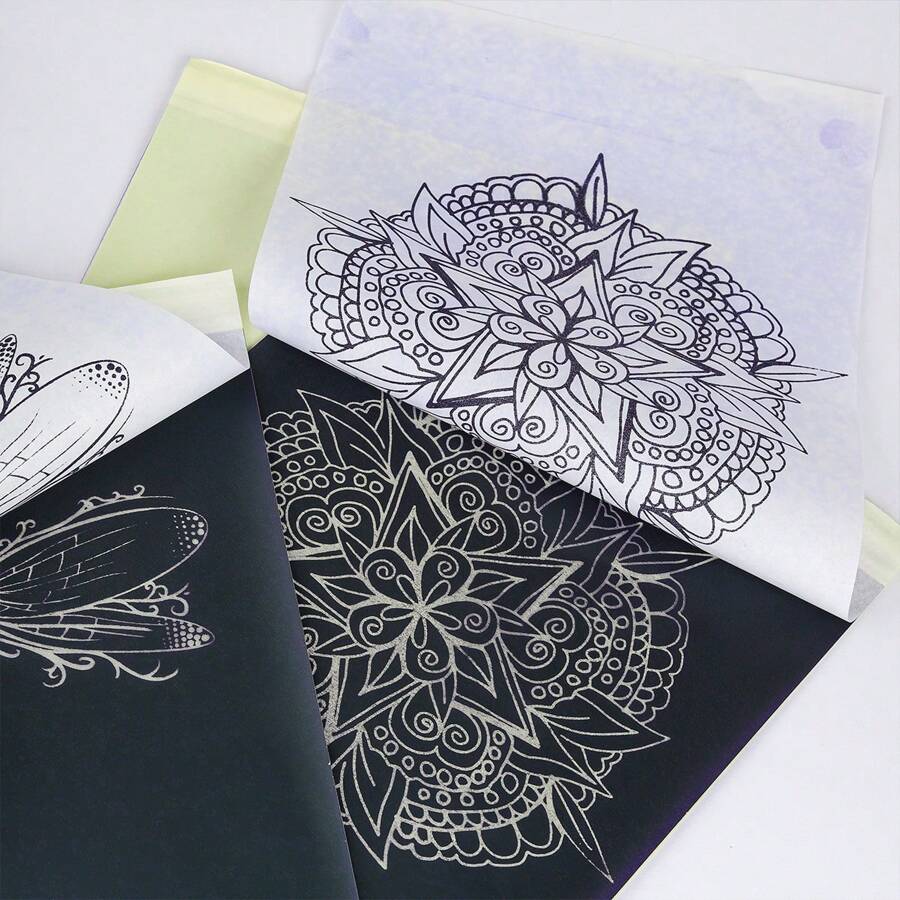 100pcs Tattoo Transfer Paper, Tattoo Stencil Paper For Tattooing ...