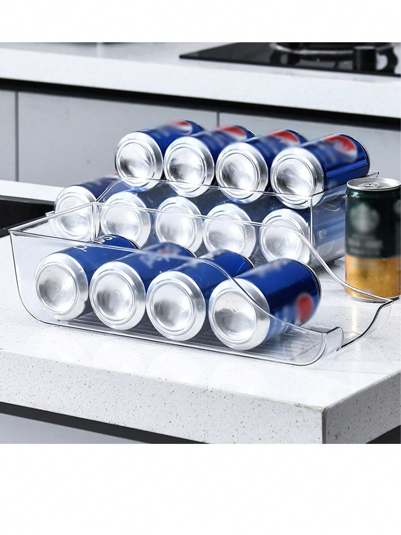 1/2pcs Stackable Refrigerator Beverage Storage Box, Soda Can Beverage ...