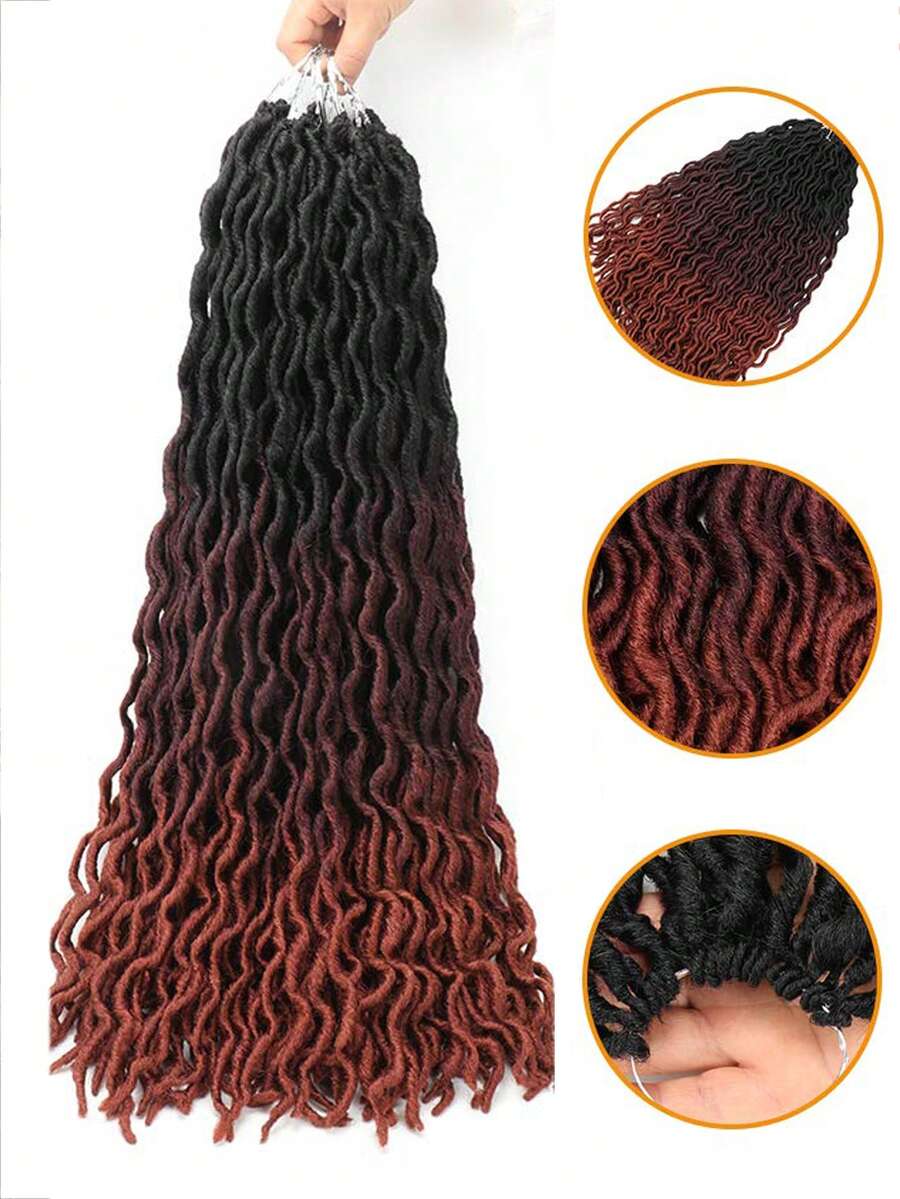 1Pack Goddess Faux Locs Crochet Hair, Soft Locs Wavy Crochet Braids ...