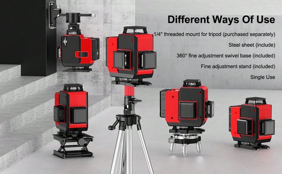 Niveau Laser À Ligne Verte De Haute Intensité Weiddw 16 Lignes Avec Accessoires, Trepied En ...