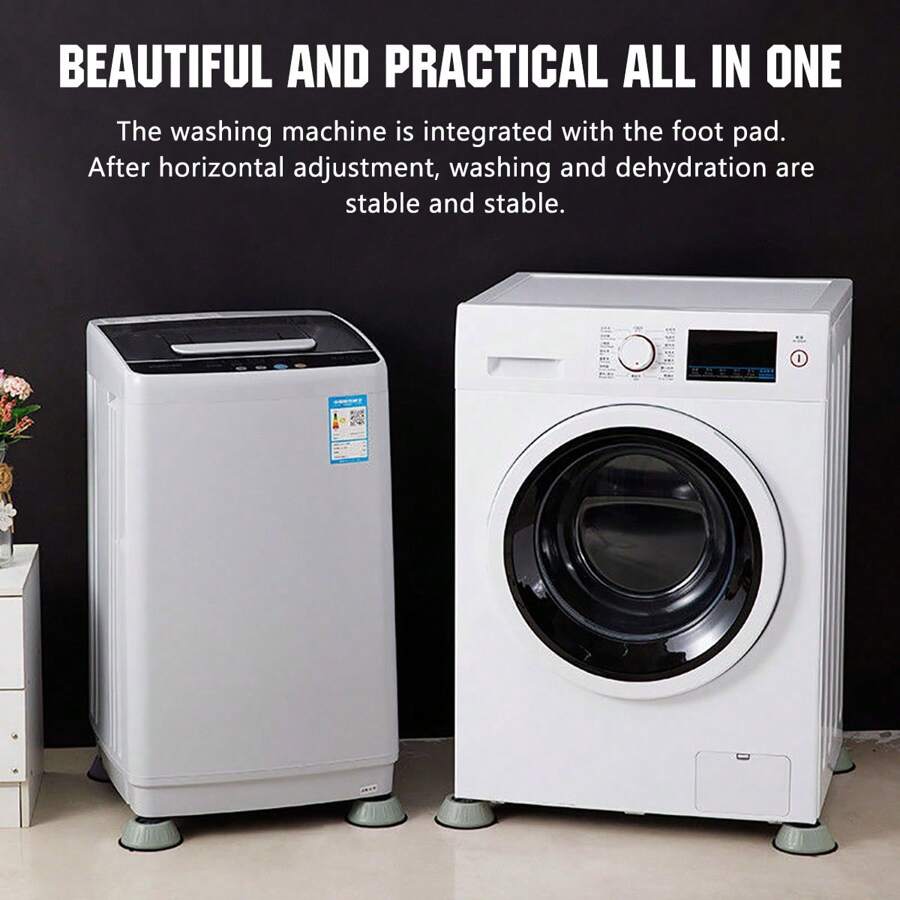 4pcs/Set Anti Vibration Pads, Washer & Dryer Pedestals, Noise Dampening ...