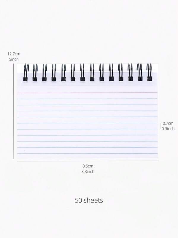 Simple Tear-Off Book 50 Sheets Multi Line Color Paper Coil Notebook ...