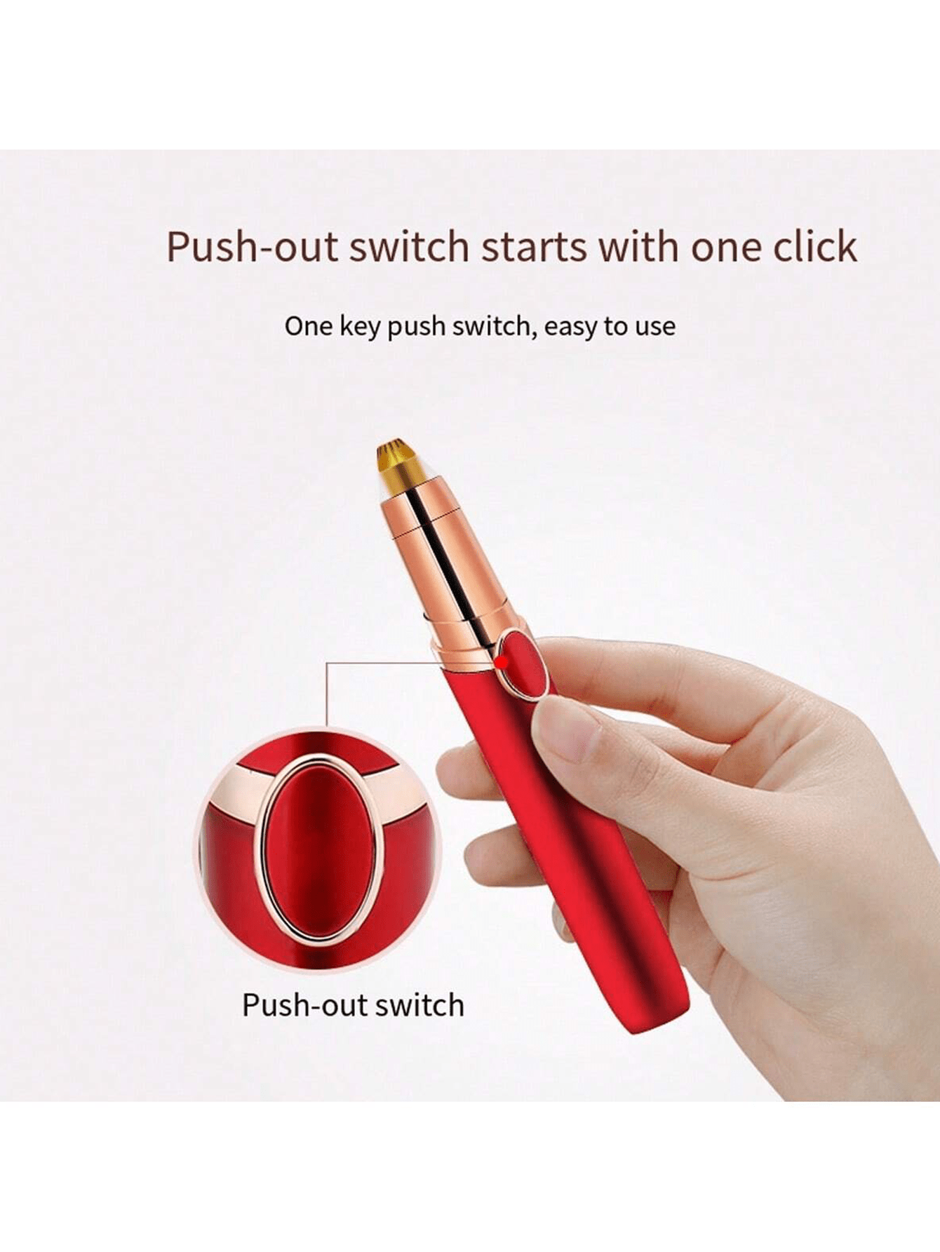 Lipstick Shaped Battery-Powered Eyebrow Trimmer & Facial Hair Remover ...