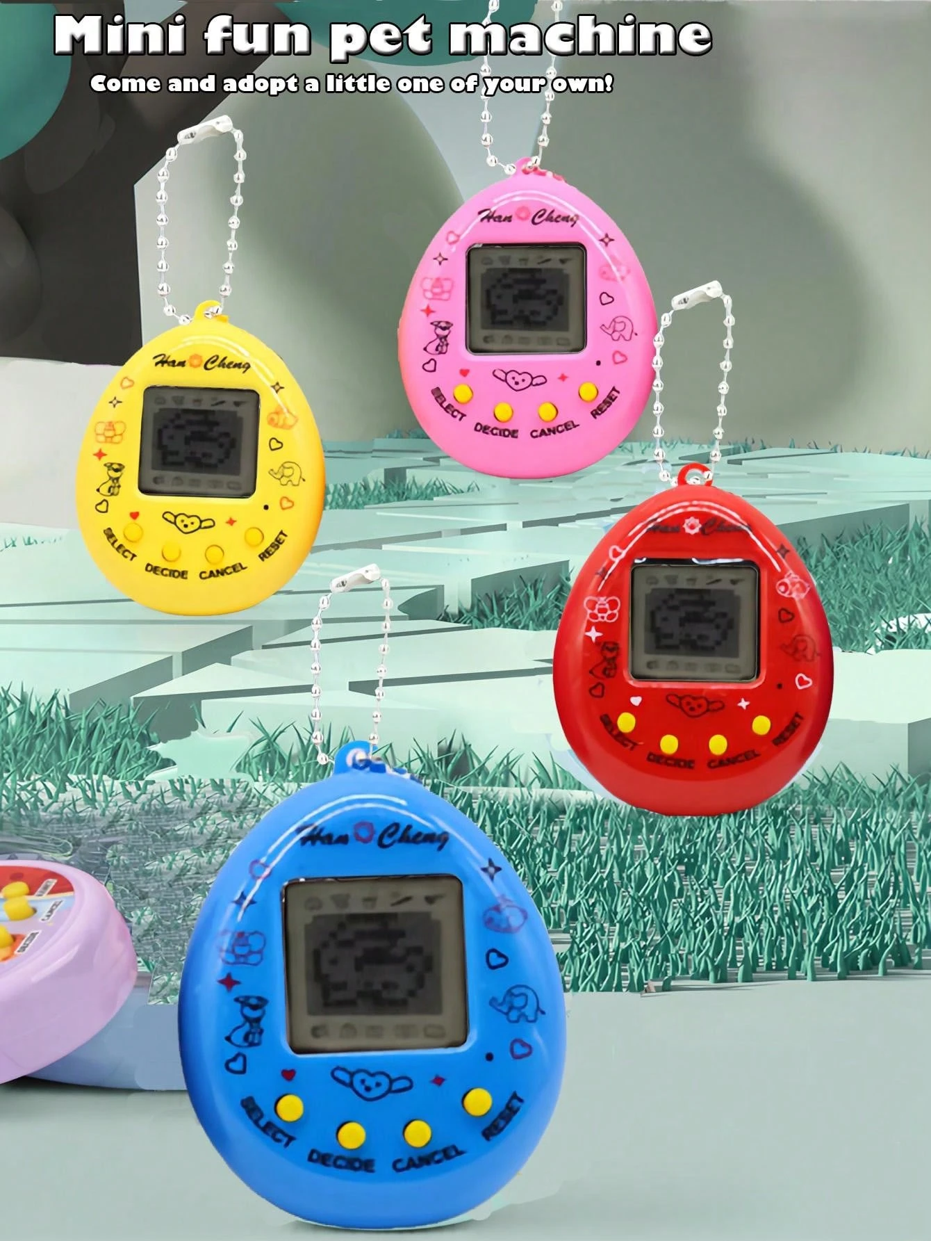 Electronic Pet Game Console - Black And White Screen 168 In 1 Pet Game ...