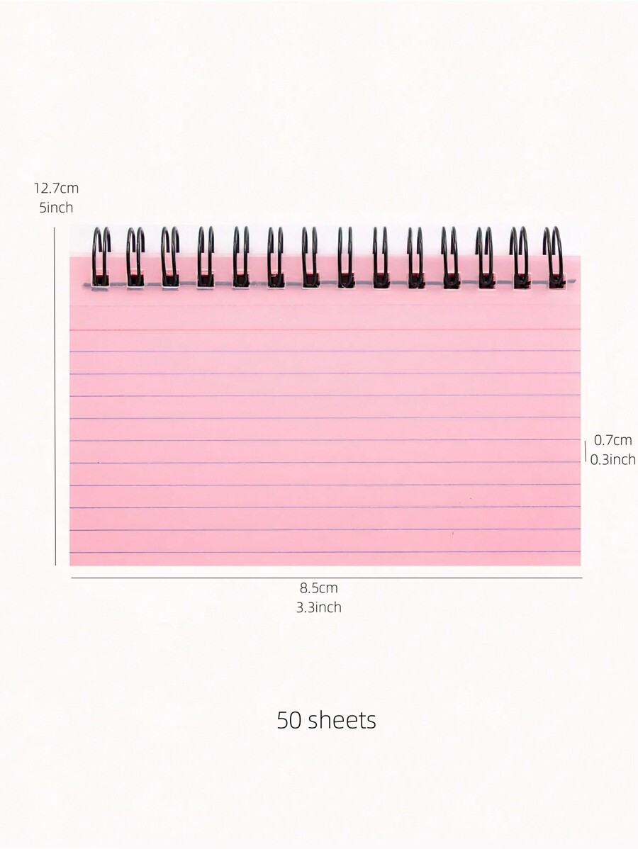 Simple Tear-Off Book 50 Sheets Multi Line Color Paper Coil Notebook ...