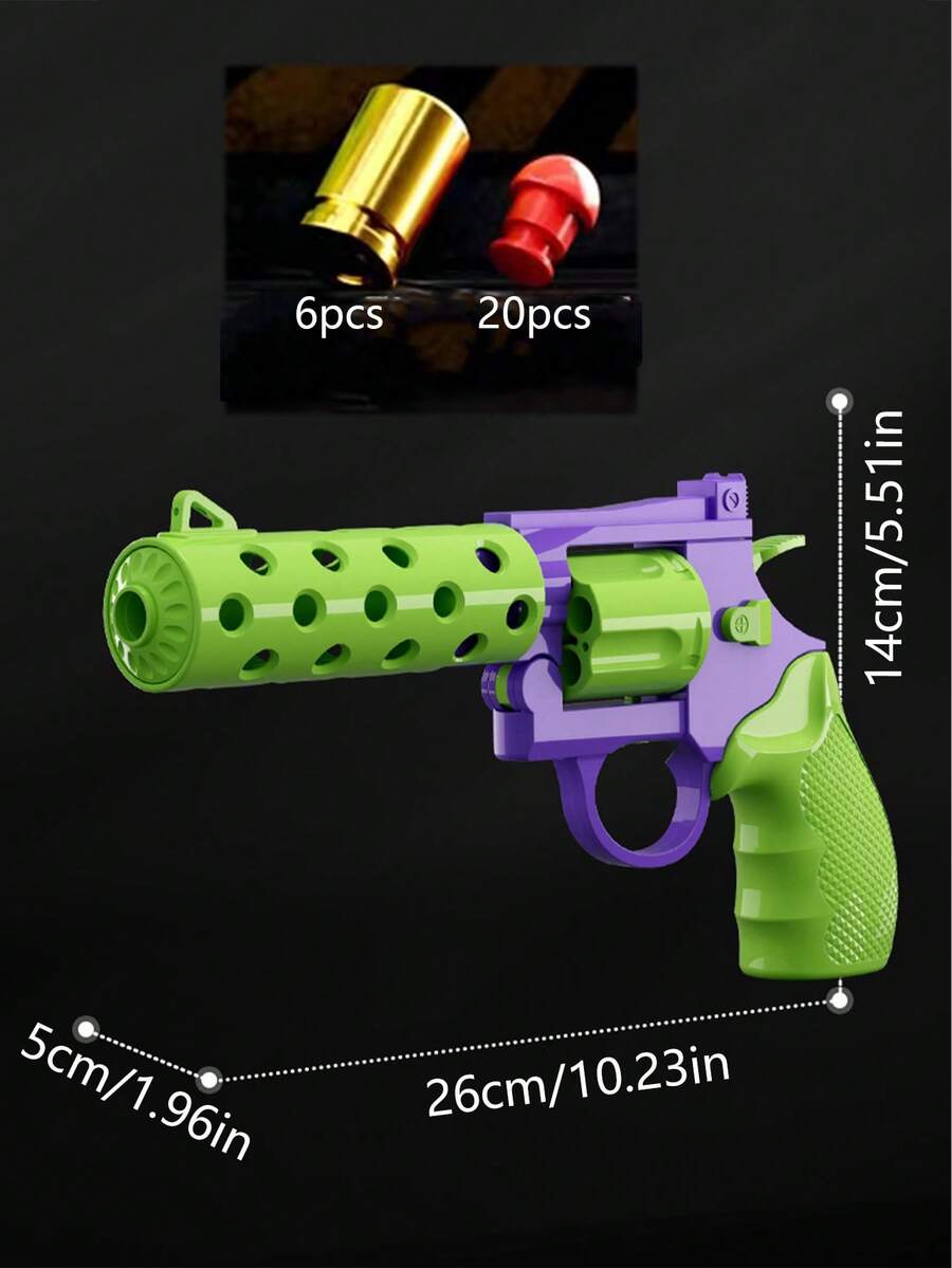 Manual Repeating Cartridge Ejecting Revolver Toy Gun With Soft Bullets ...