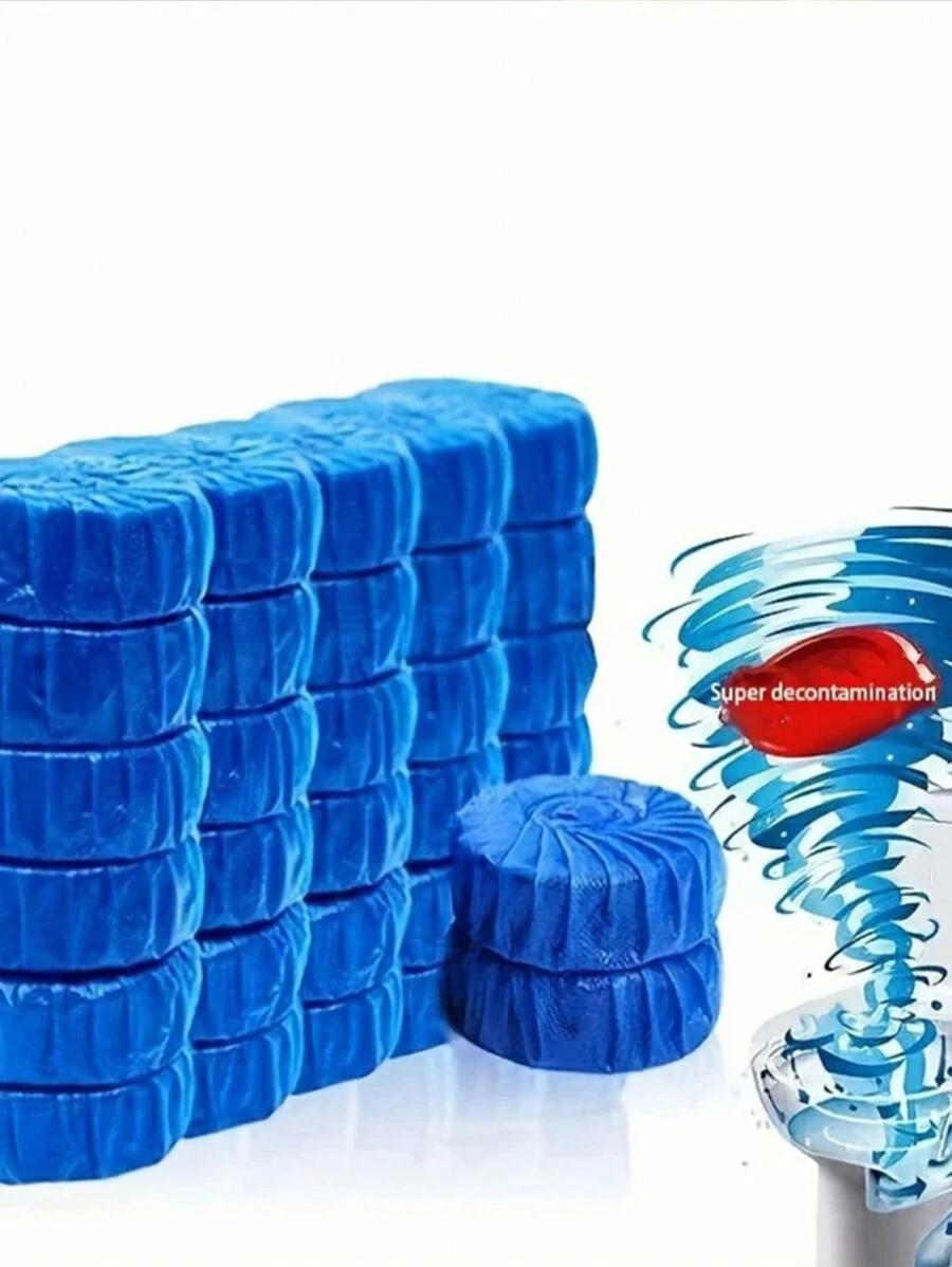 10-Pack Blue Toilet Bucket Tank Block - Flush Tablet Cleaner Fresh ...
