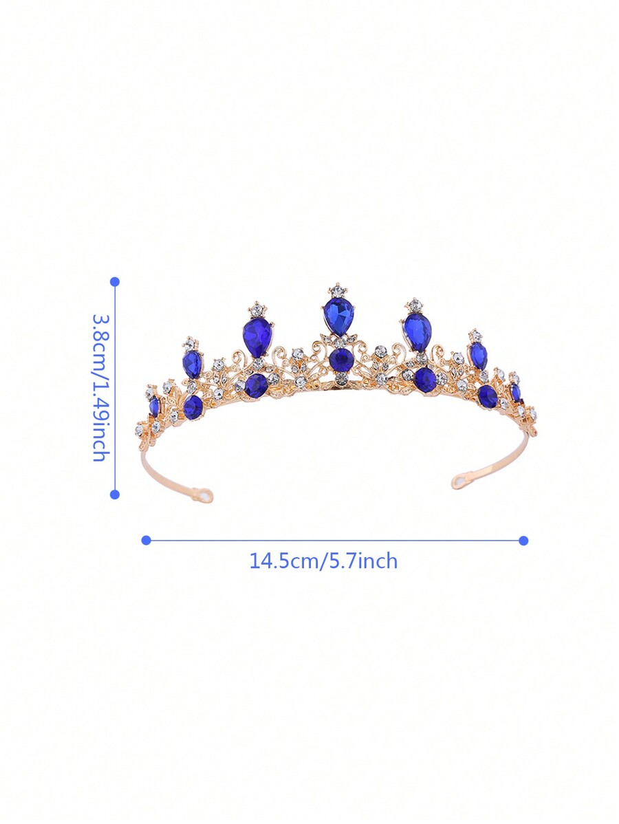 Bridal Crown Queen Crown Headband Alloy Crystal Birthday Party Wedding ...