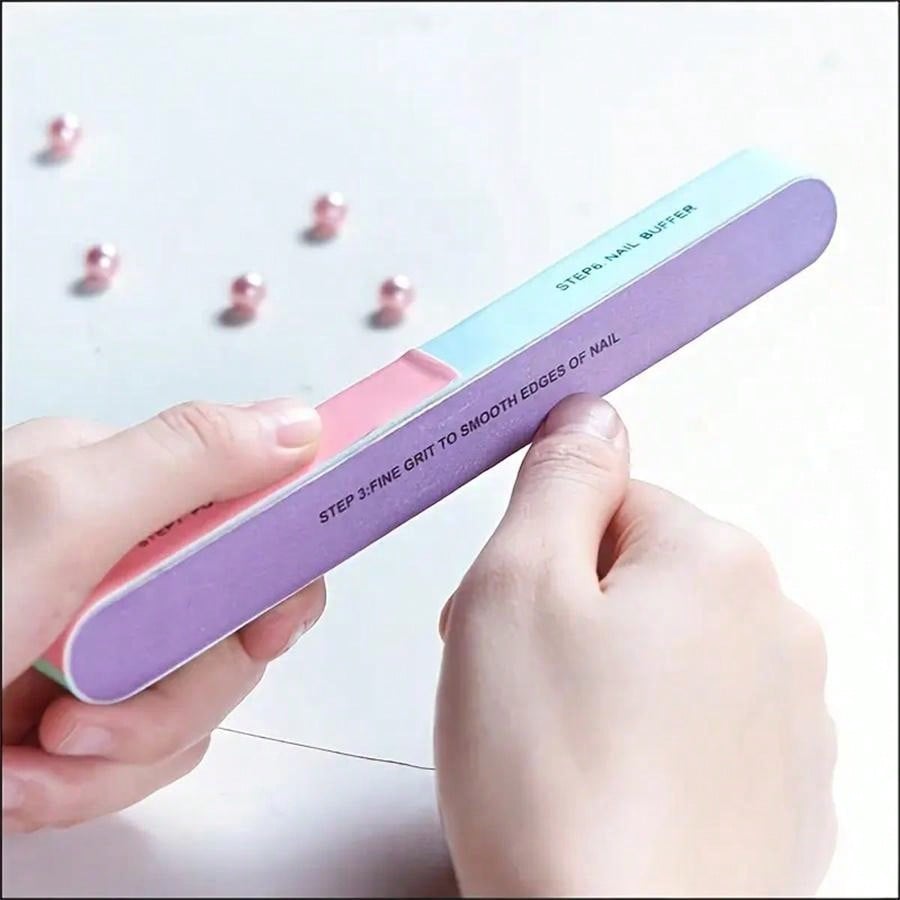 1 Pcs Nail Files Buffer Shiner, Six-Sided Polishing File Nail Tool ...