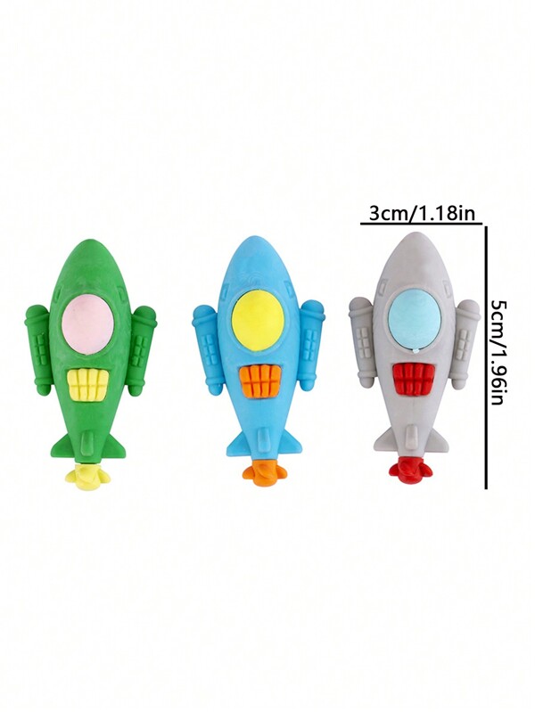 3pcsCreative And Cute Submarine Design Student Eraser Learning Office ...