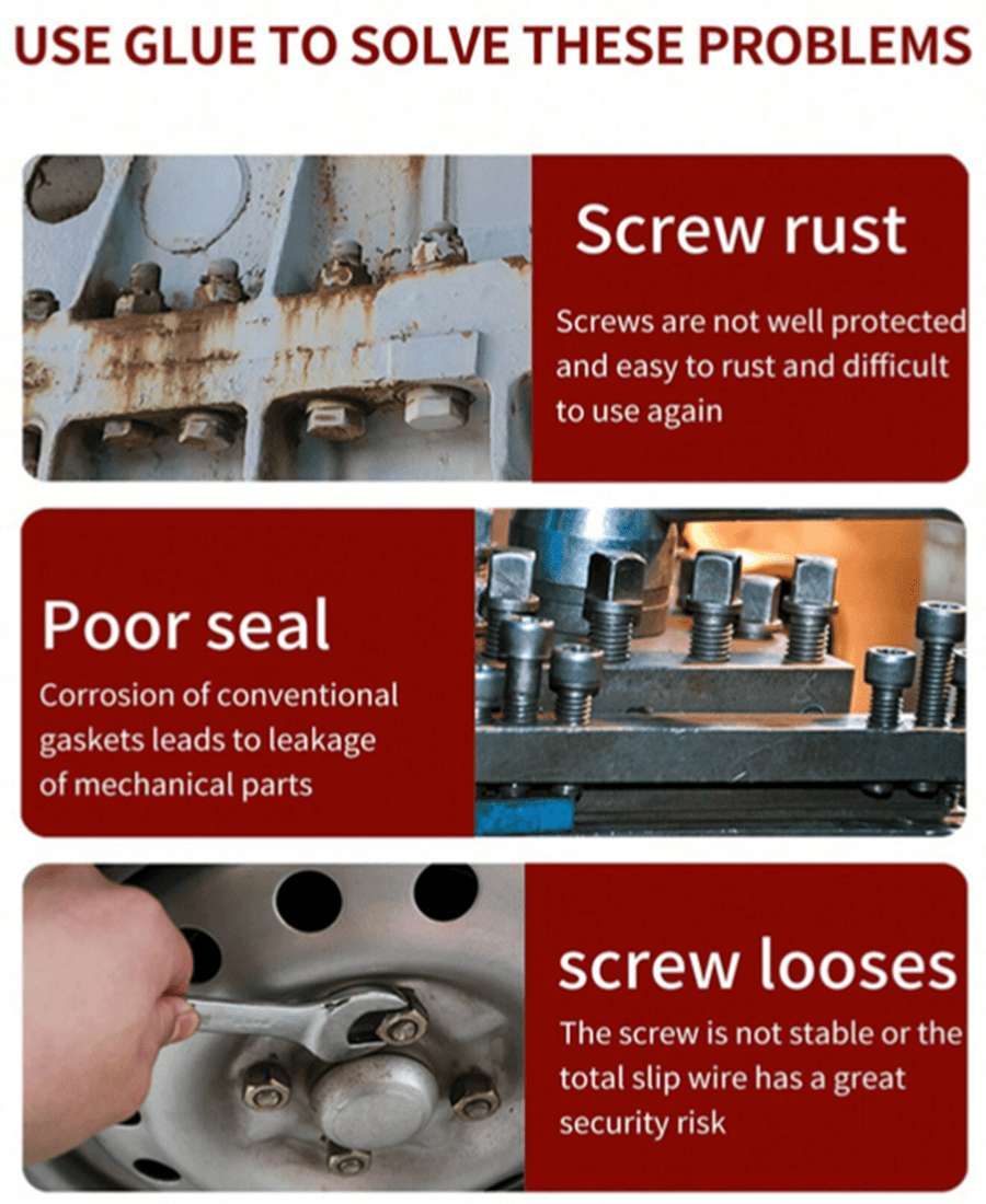 Loctite 271 Threadlocker Adhesive, Anaerobic Adhesive, Screw Anti-Loose ...