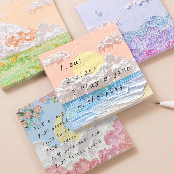 Oil Painting Memo Stickers With High Appearance, Sticky And Rewritable ...