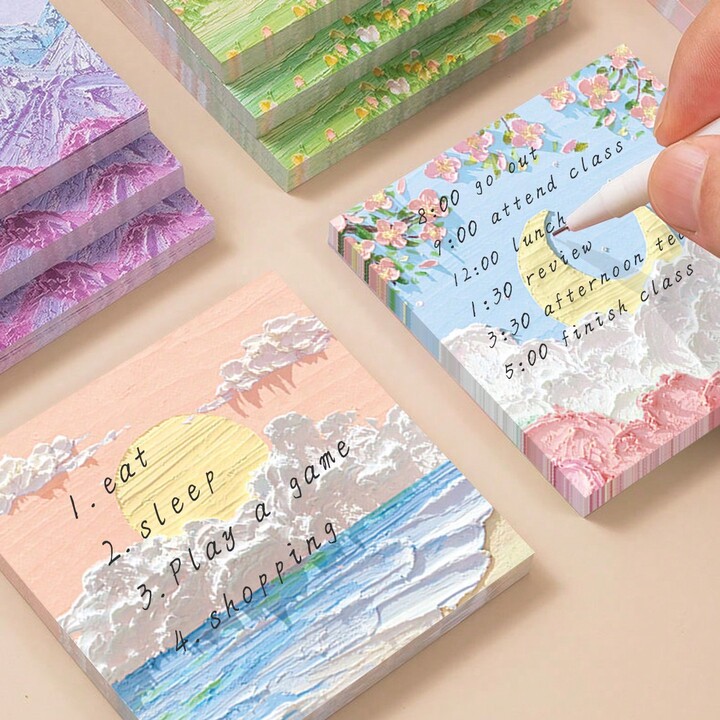 Oil Painting Memo Stickers With High Appearance, Sticky And Rewritable ...
