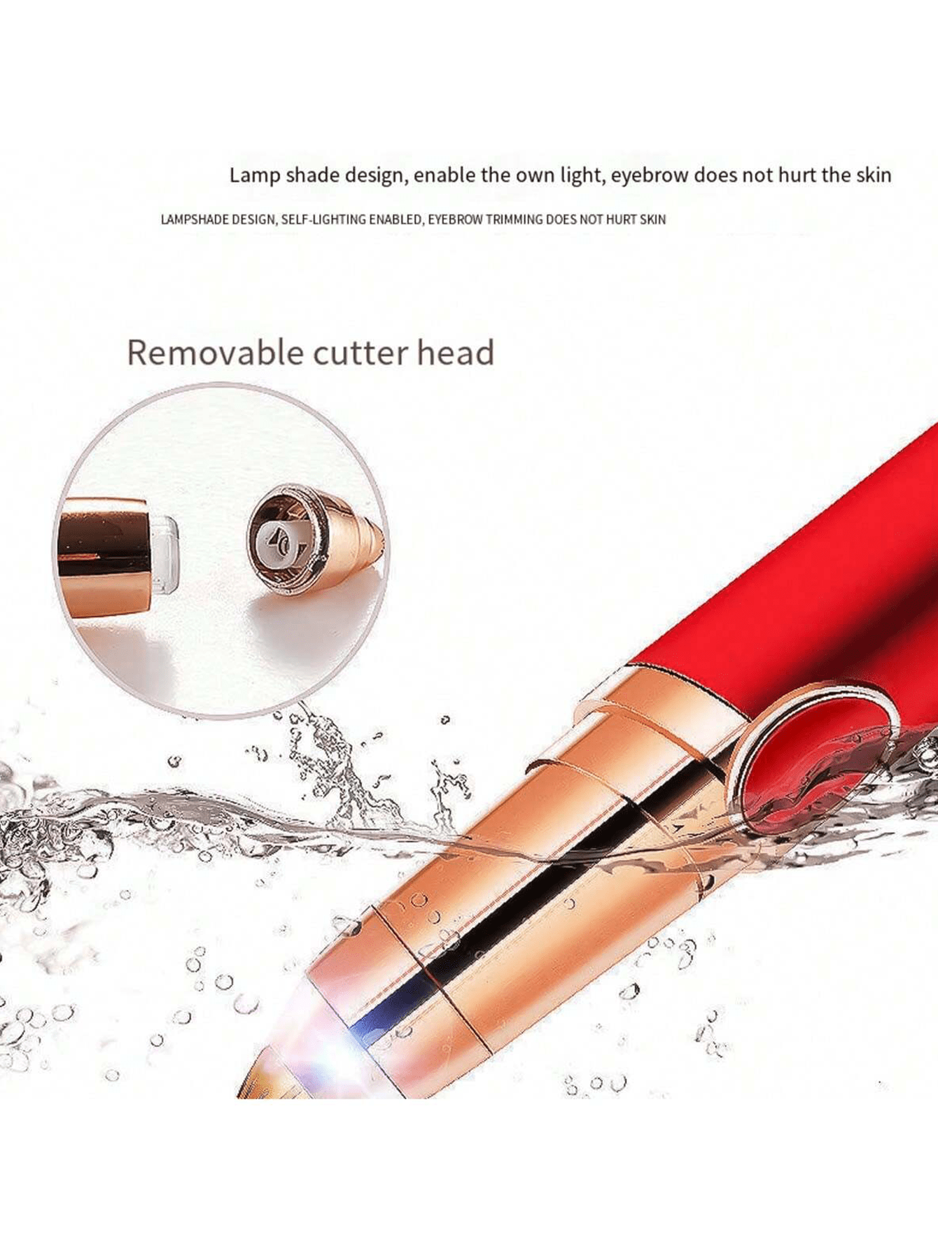 Lipstick Shaped Battery-Powered Eyebrow Trimmer & Facial Hair Remover ...