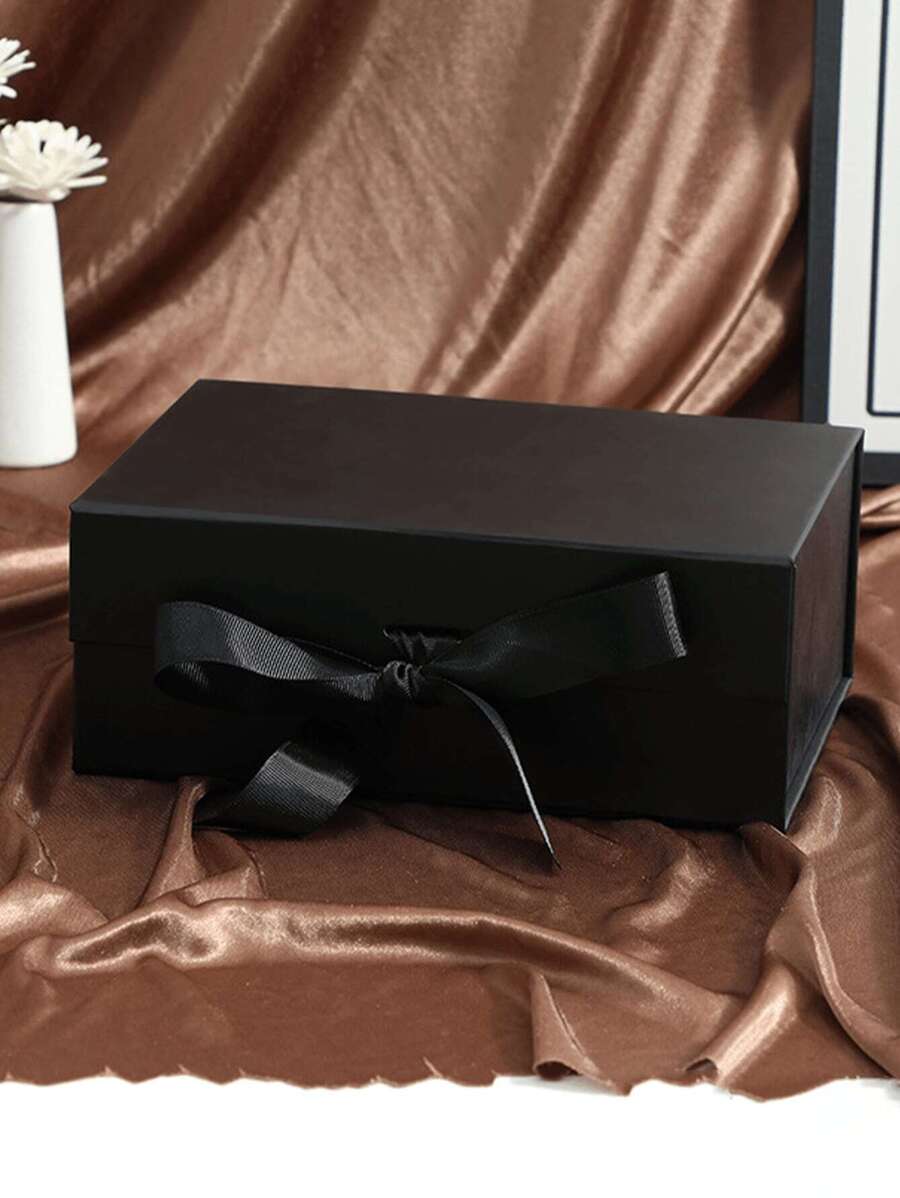 1pc Black Collapsible Gift Box, Gift Packaging Box, Universal Gift Box ...