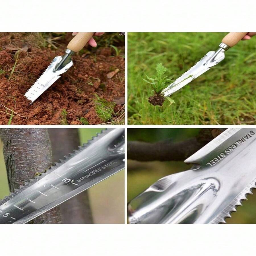 Stainless Steel Sickle With Wooden Handle - Grass Cutting Knife | SHEIN USA