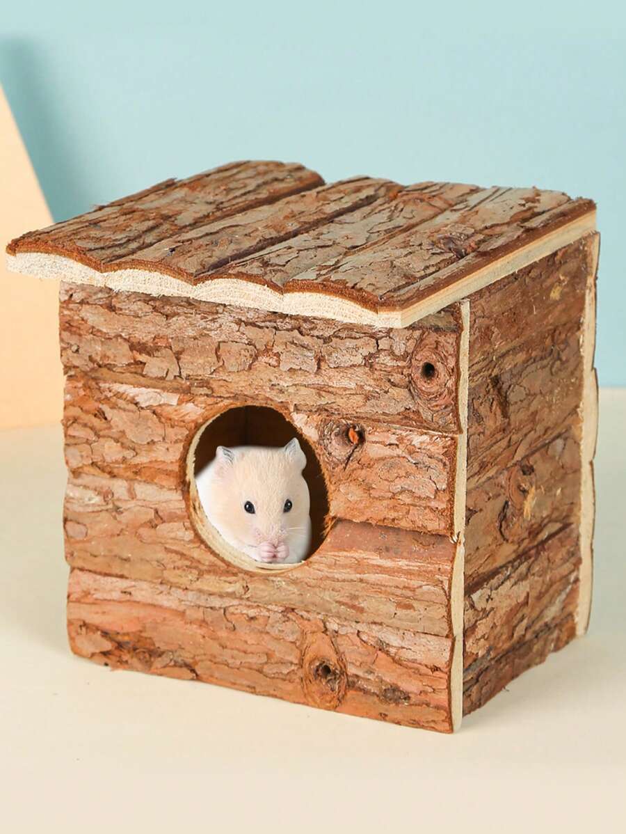 Hamster House, Sloping Roof Wooden House Designed For Violet Hamster ...