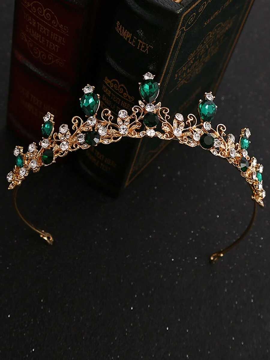 Bridal Crown Queen Crown Headband Alloy Crystal Birthday Party Wedding ...