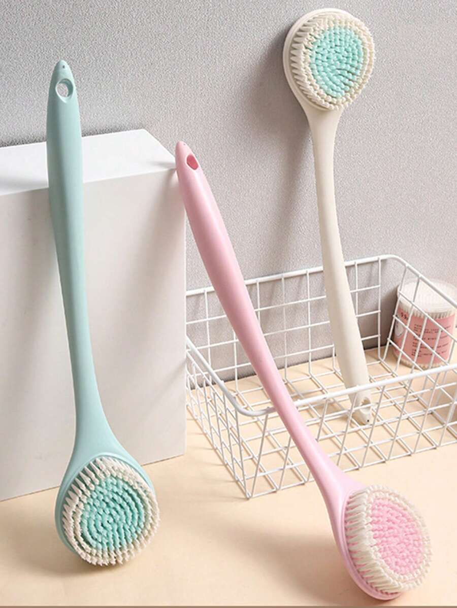 Long Handled Back Scrubber Shower Brush With Soft Bristles For Adults ...