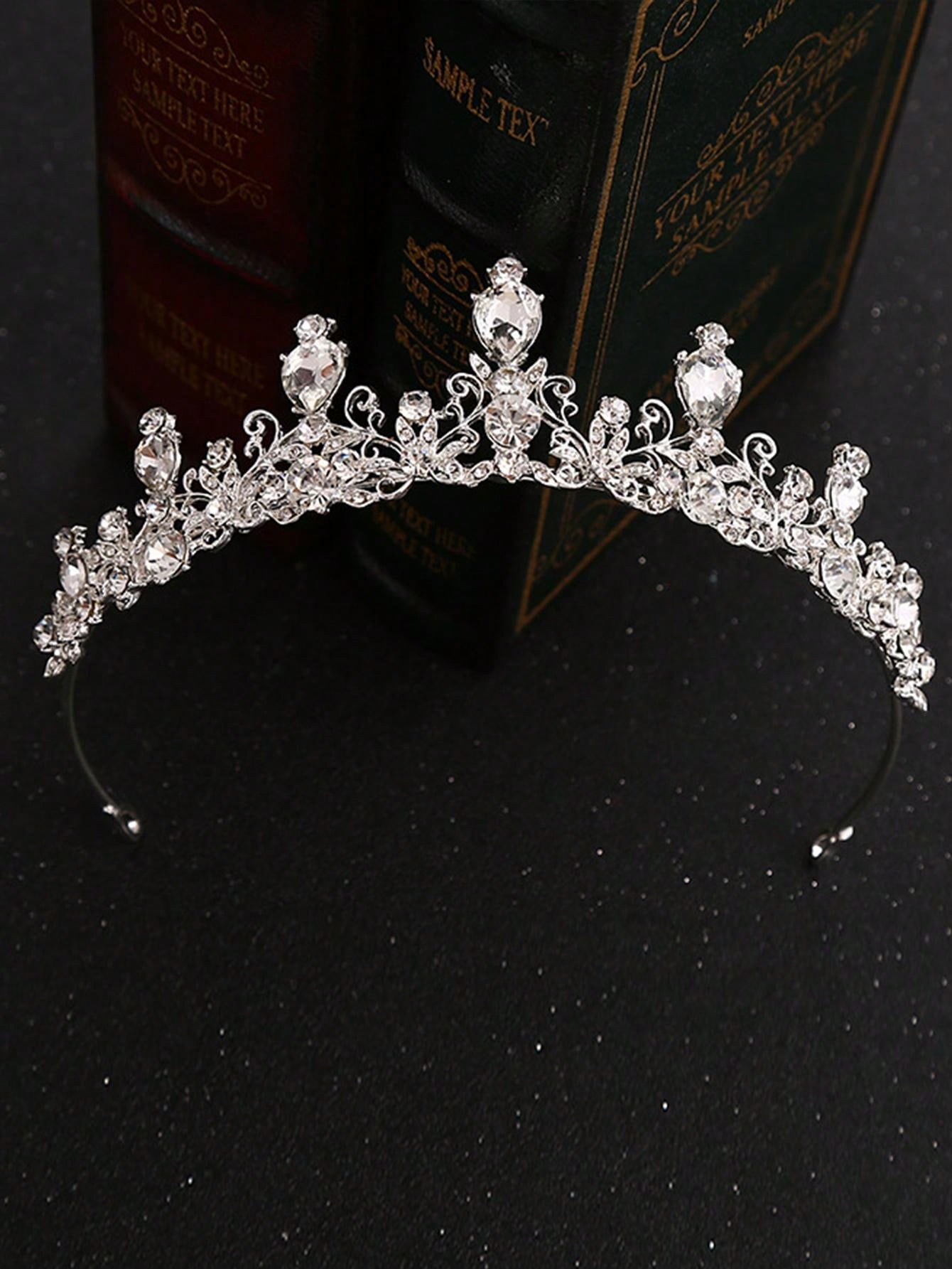 Bridal Crown Queen Crown Headband Alloy Crystal Birthday Party Wedding ...