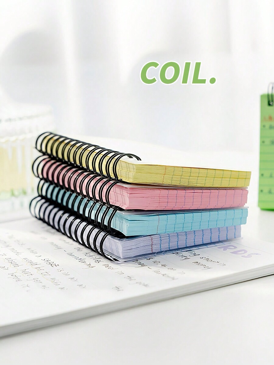 Simple Tear-Off Book 50 Sheets Multi Line Color Paper Coil Notebook ...