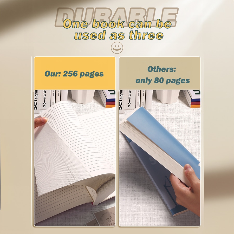 1pc Super Thick Ruled Notebook For Students With Thick White Paper ...